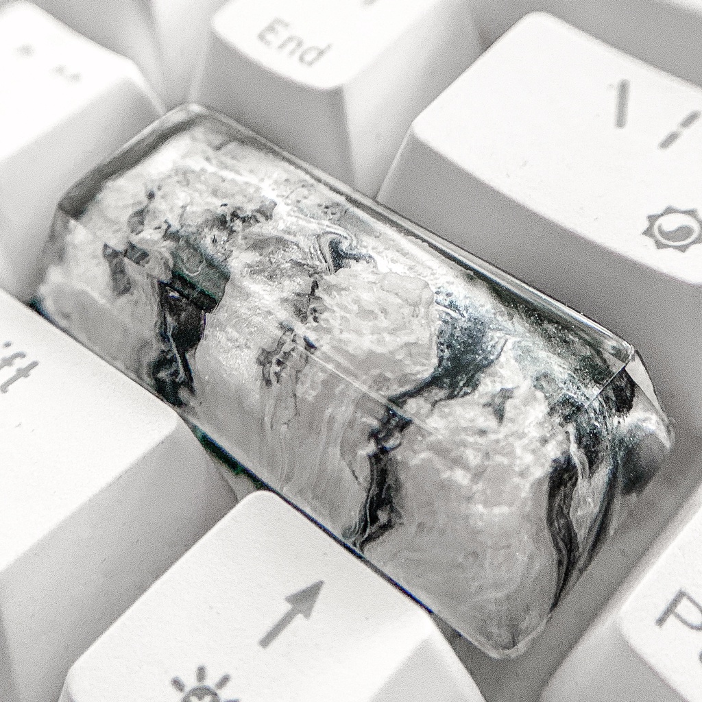 Jual Snow - Artisan Keycaps Resin Mechanical Keyboard Enter 2.25U OEM ...