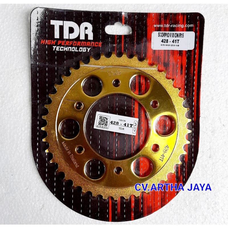 Jual GEAR GIR GER BELAKANG TDR RACING 428 YAMAHA VIXION / VIXION NEW / SCORPIO / BYSON / JUPITER ...