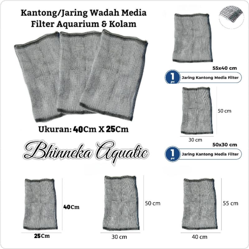 Jual Kantong Wadah Jaring Waring Sarung Media Filter Kolam Aquarium ...