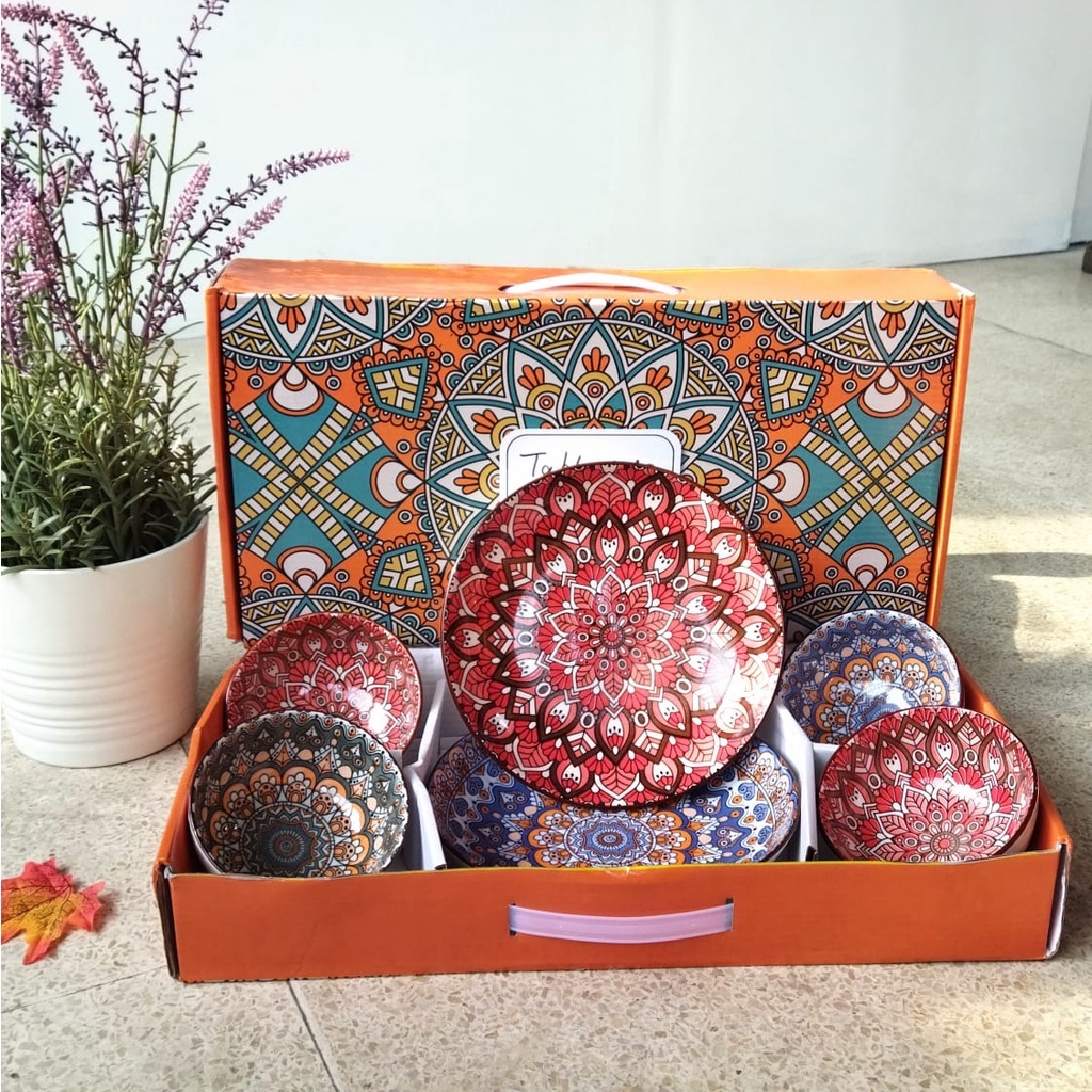 Jual [HAMPERS] Eiko set / Eiko Japanese style bowl and plate / piring ...