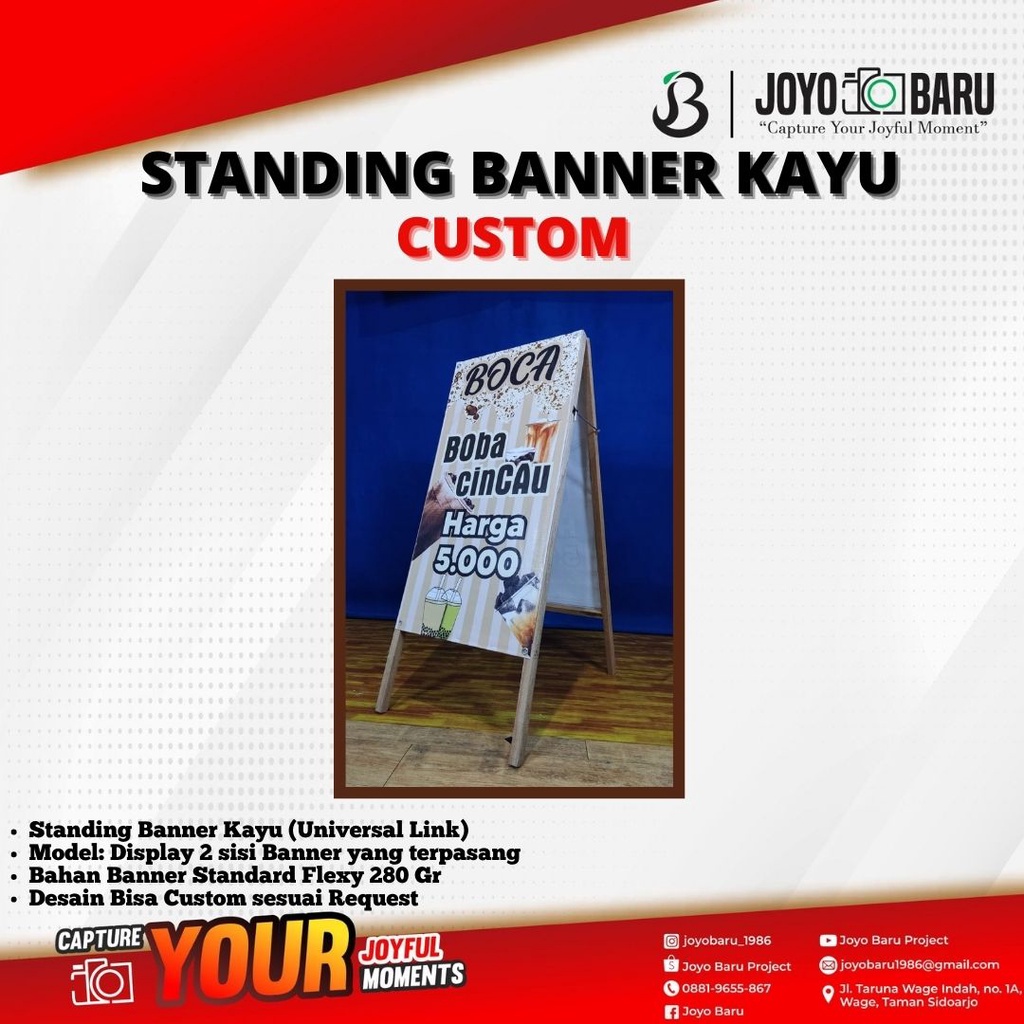 Jual STANDING BANNER KAYU | RAGANGAN KAYU JUALAN | RANGKA KAYU BANNER ...