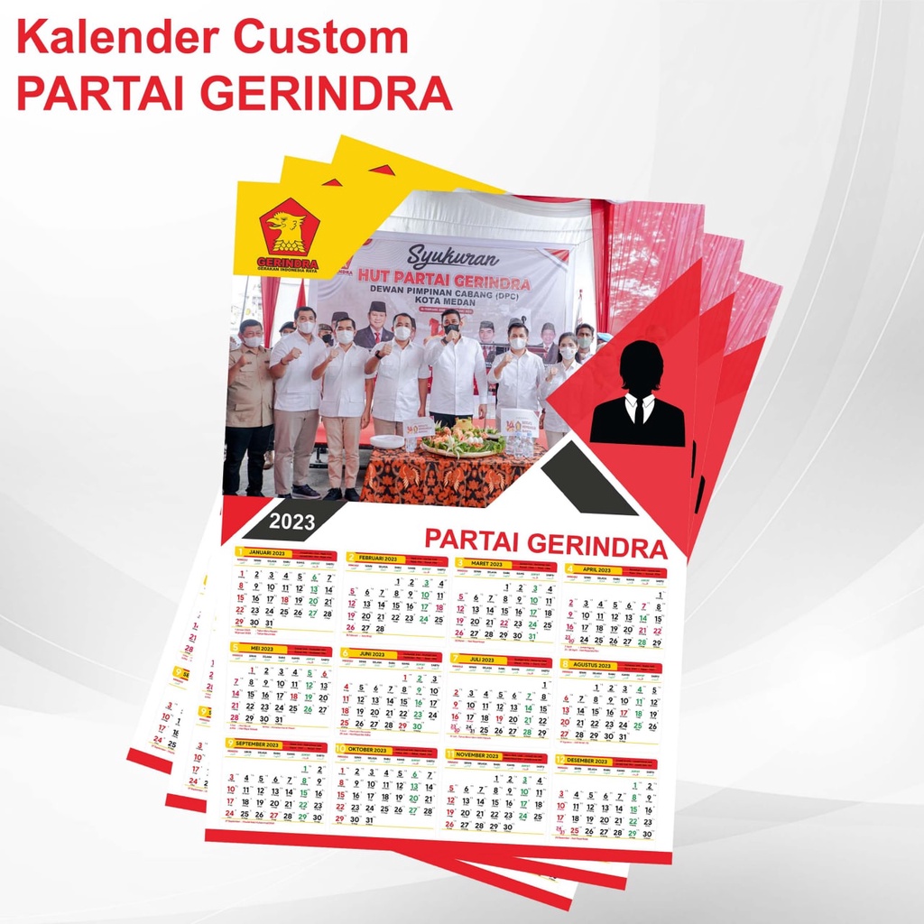 Jual Kalender partai GERINDA 2023 I Kalender Dinding partai GERINDA ...