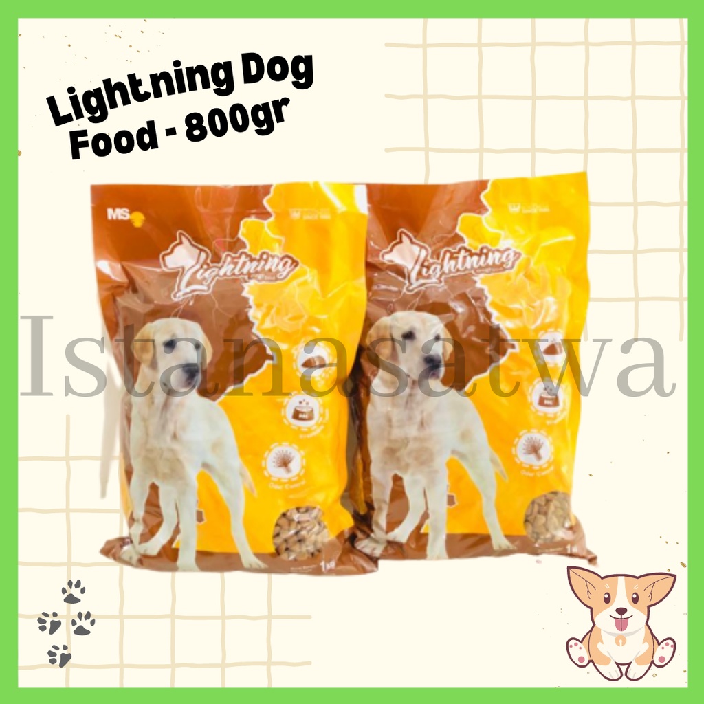 Jual Lightning Dry Food Dog Beef 800gr - Makanan Anjing Kering | Shopee ...