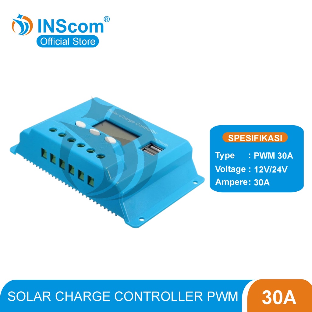 Jual SOLAR CHARGE CONTROLLER PWM 30A 12V/24V INSCOM | Shopee Indonesia
