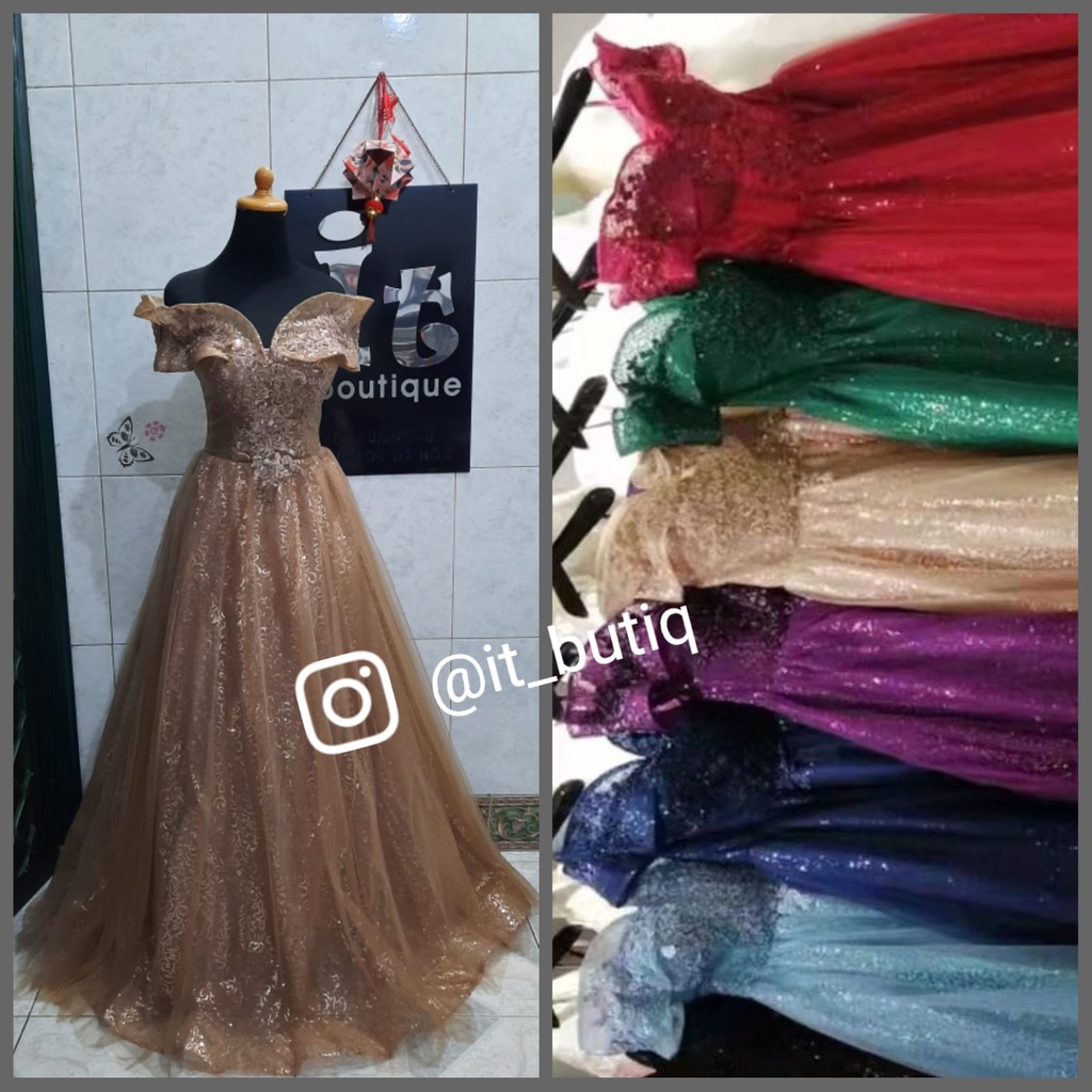 Jual Longdress Sabrina 7warna - Gaun pesta bridal prewedding FIO8232 ...
