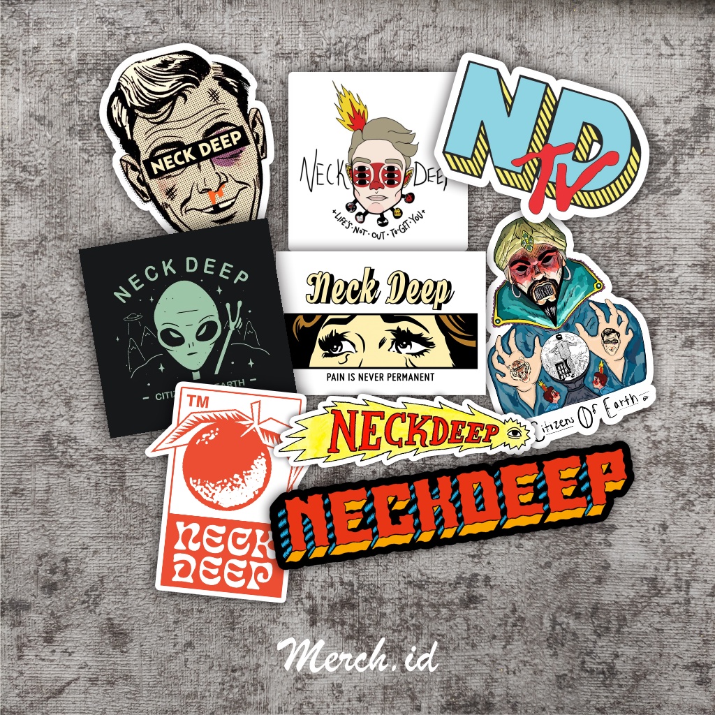 Jual STIKER BAND NECKDEEP / Sticker Pack | Shopee Indonesia