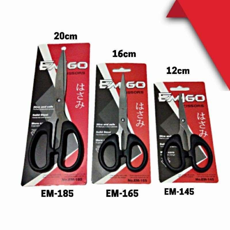 Jual GUNTING STAINLESS EMIGO UKURAN KECIL SEDANG JUMBO 16 CM HITAM ...