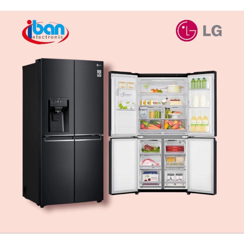 Jual LG GCL22FTQBL KULKAS MULTI DOOR INVERTER ICE DISPENSER UV GC-L22FTQBL | Shopee Indonesia
