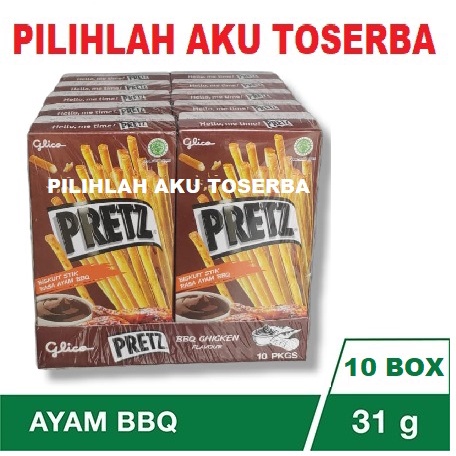 Jual Glico PRETZ AYAM BBQ - (HARGA PER 10 BOX) | Shopee Indonesia