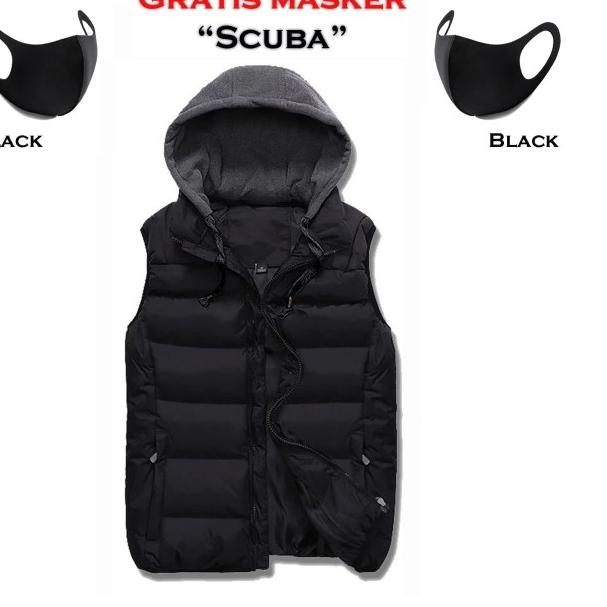 Jual rompi gelembung - rompi pria - rompi hoodie - kupluk - jaket rompi ...