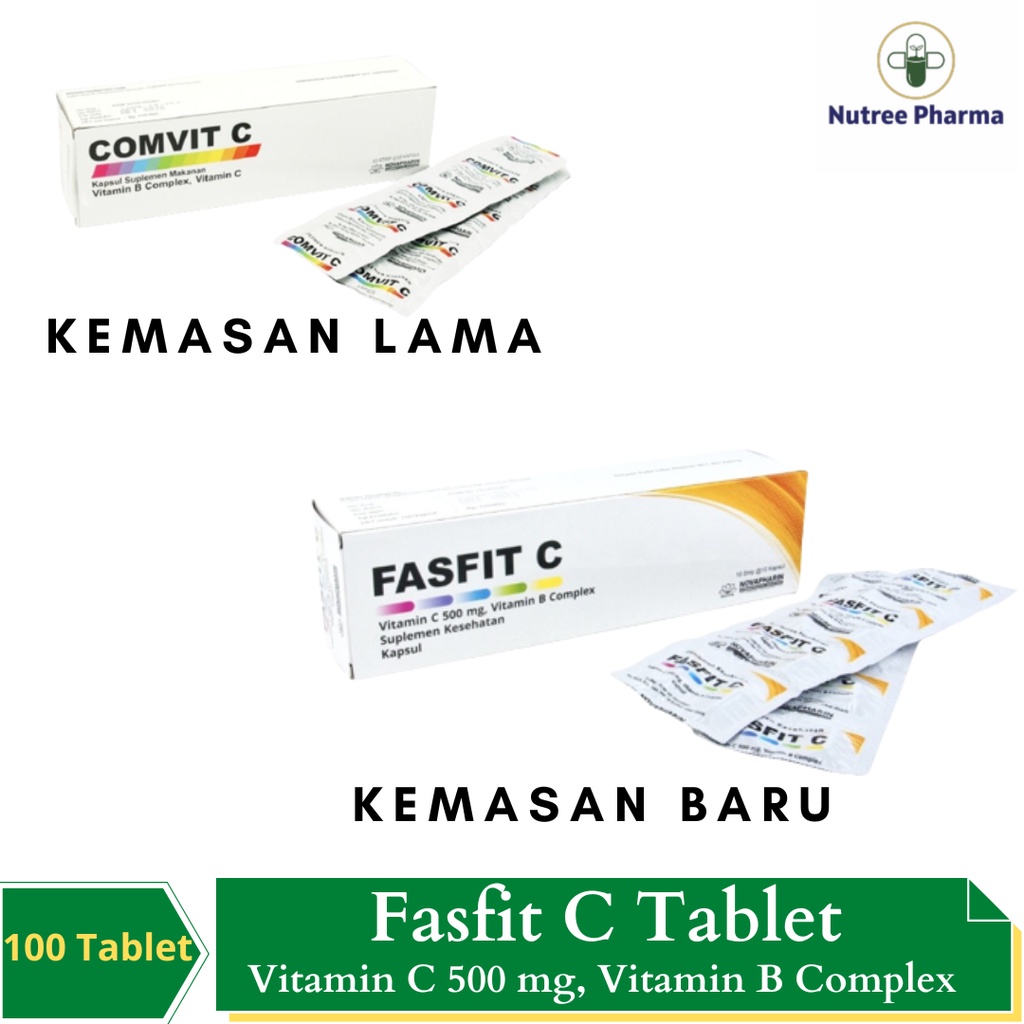 Jual FASFIT C 500 MG - COMVIT C MULTIVITAMIN VITAMIN C 500 MG ISI 100 ...