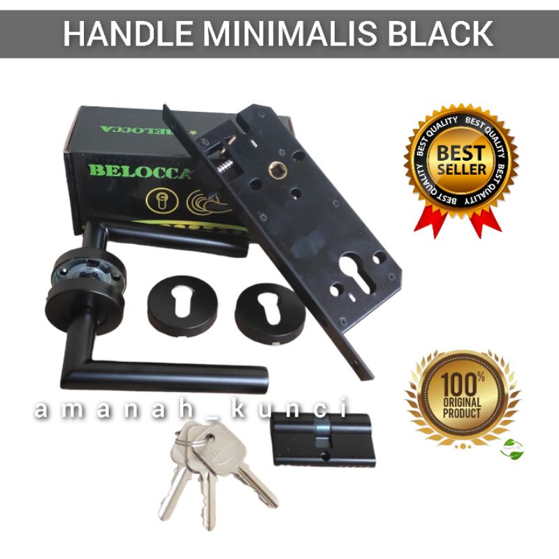 Jual PAKET HANDLE PINTU WARNA HITAM FULL BLACK - BELOCCA 103 BL ...