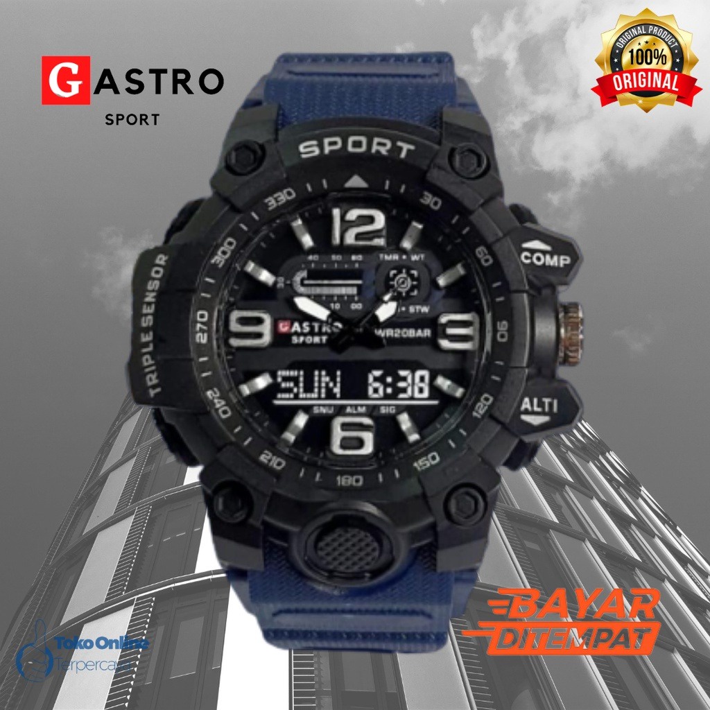 Jual Jam Tangan Pria Tahan Air Gastro Sport Analog casual New watch Jam ...