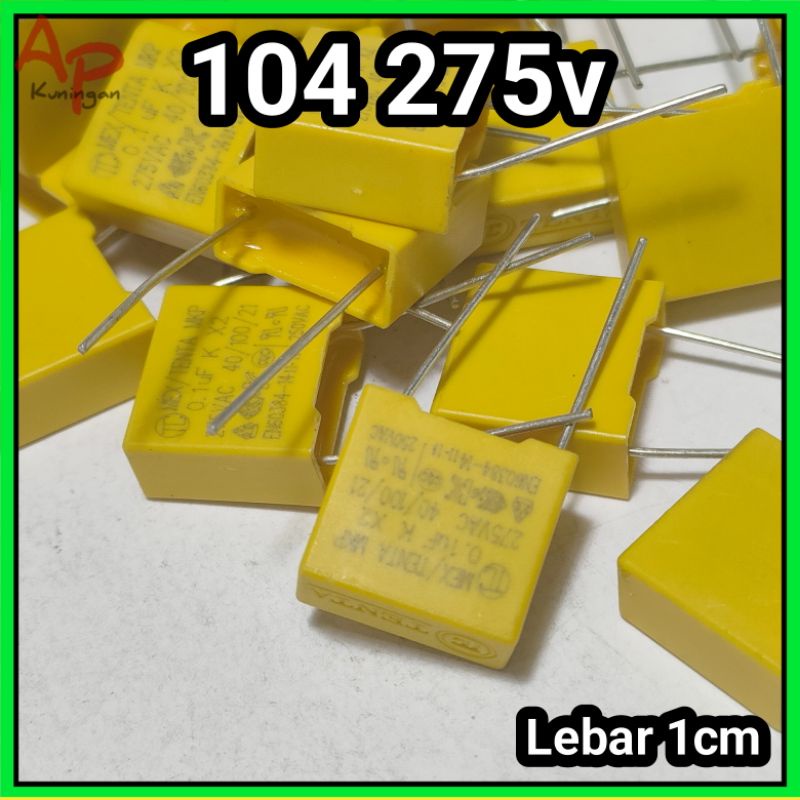 Jual 10pcs Kapasitor 100n 104 275v mkm mkp mkt Tenta Kecil | Shopee Indonesia