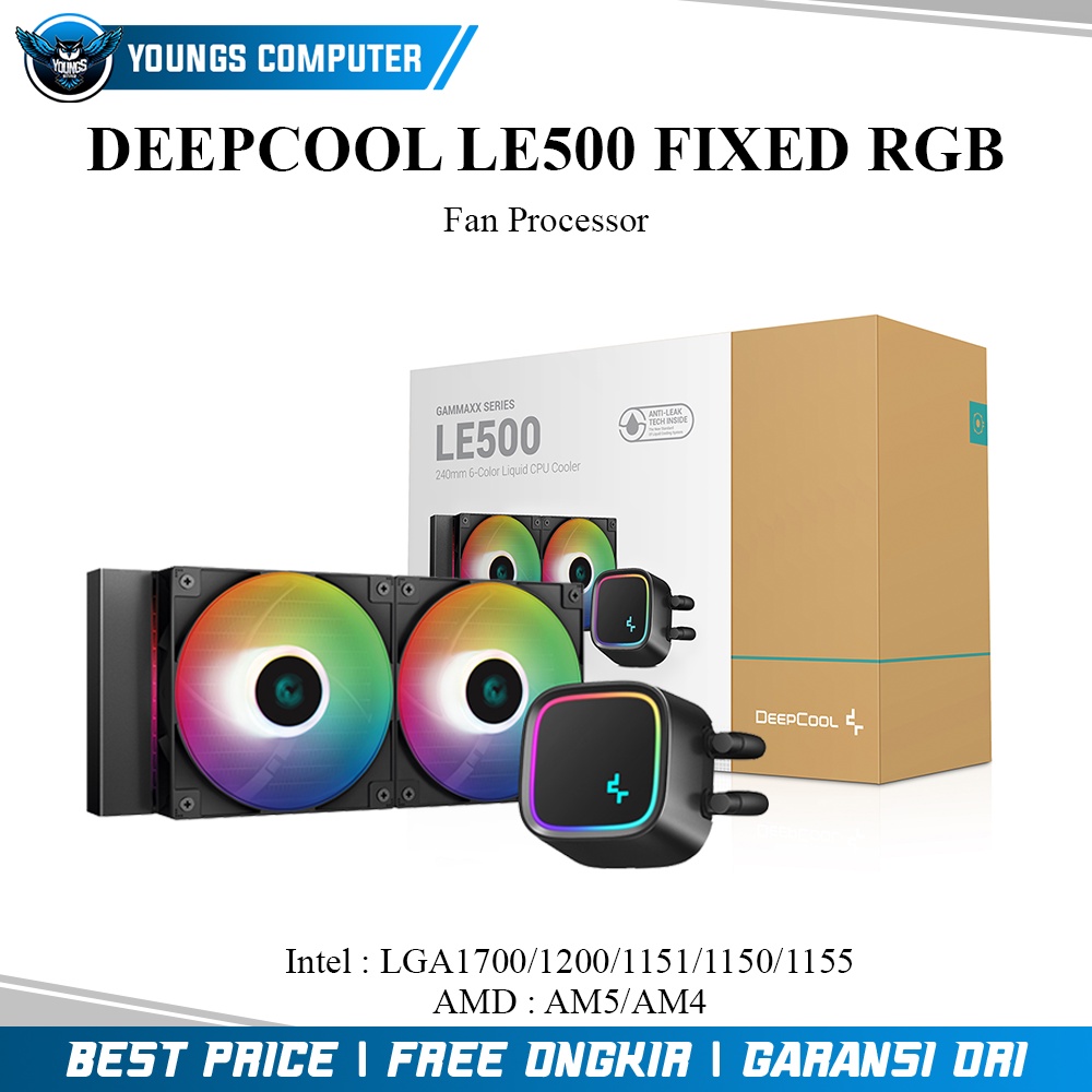 Jual CPU COOLER DEEPCOOL LE500 FIXED RGB with LGA1700 | 240mm AIO ...