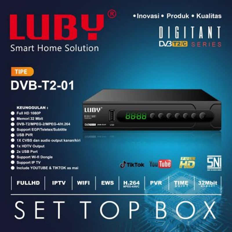 Jual Set Top Box TV Digital STB Luby 01 02 03 Full HD Siaran Digital DVB T2 Youtube | Shopee ...