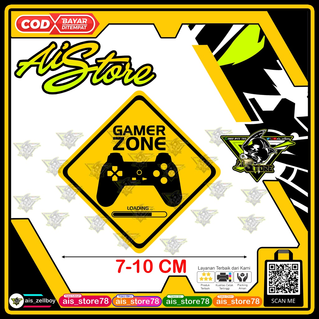 Jual Stiker Gamer Zone | Shopee Indonesia