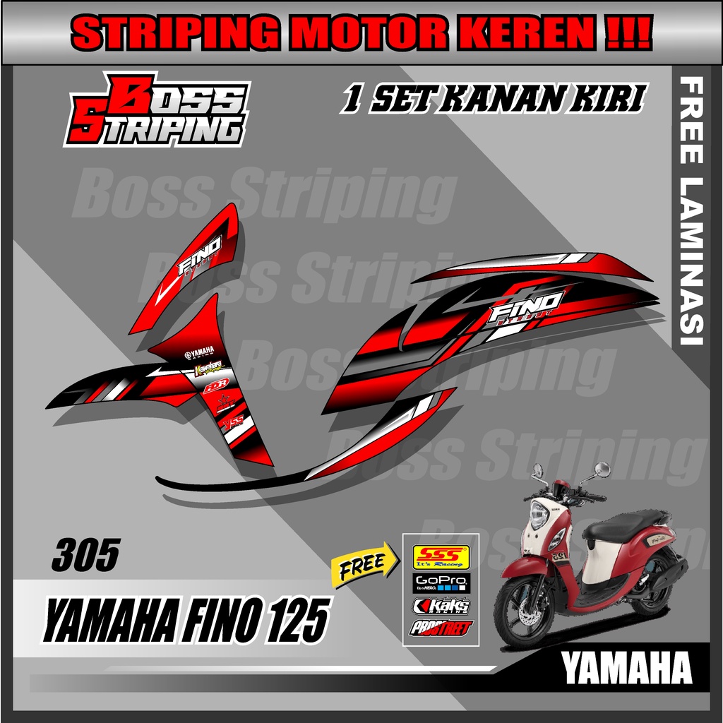 Jual STRIPING STIKER FINO 125 GRANDE / PREMIUM - SETIKER STICKER MOTOR ...