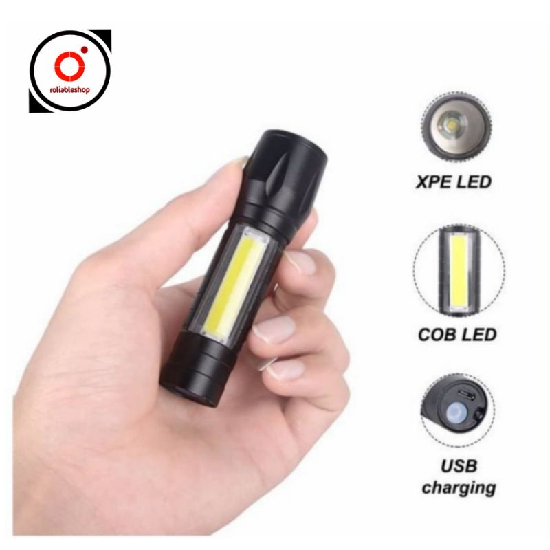 Jual A0345 - Senter Swatt Mini LED Rechargeable Zoom | Shopee Indonesia
