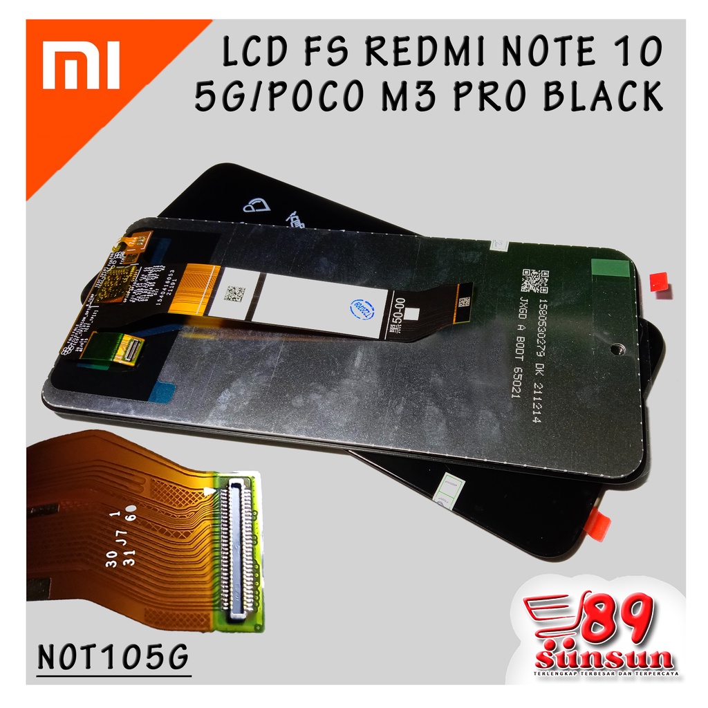 Jual LCD FULLSET REDMI NOTE 10 5G/POCO M3 PRO 5G BLACK | Shopee Indonesia