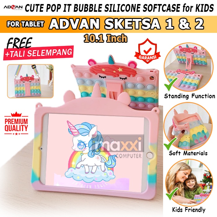 Jual Advan Sketsa 1 2 Tab Tablet 10.1 10 Inch Soft Case Casing Cover ...