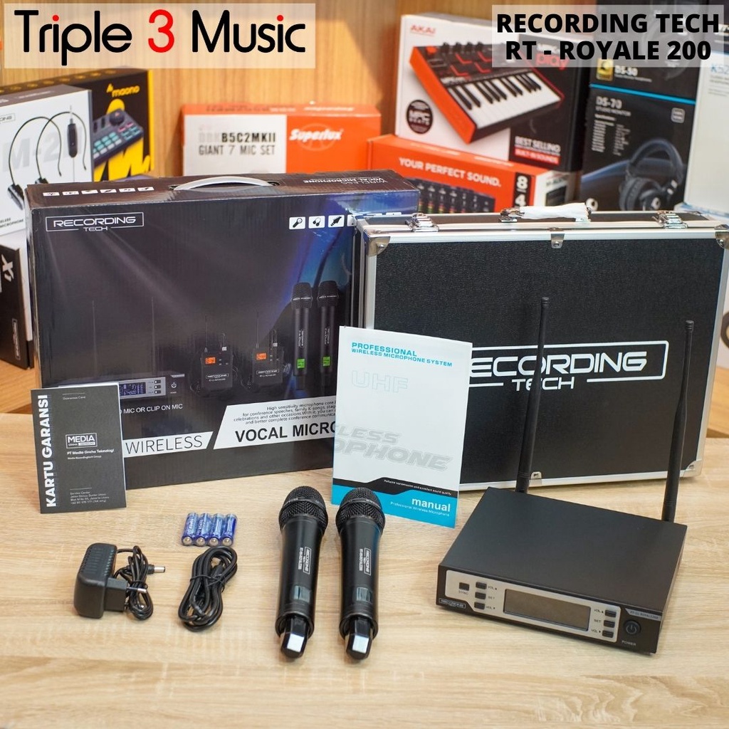 Jual RECORDING TECH RT HH ROYALE 200 2 Mic Wireles Handheld | Shopee ...