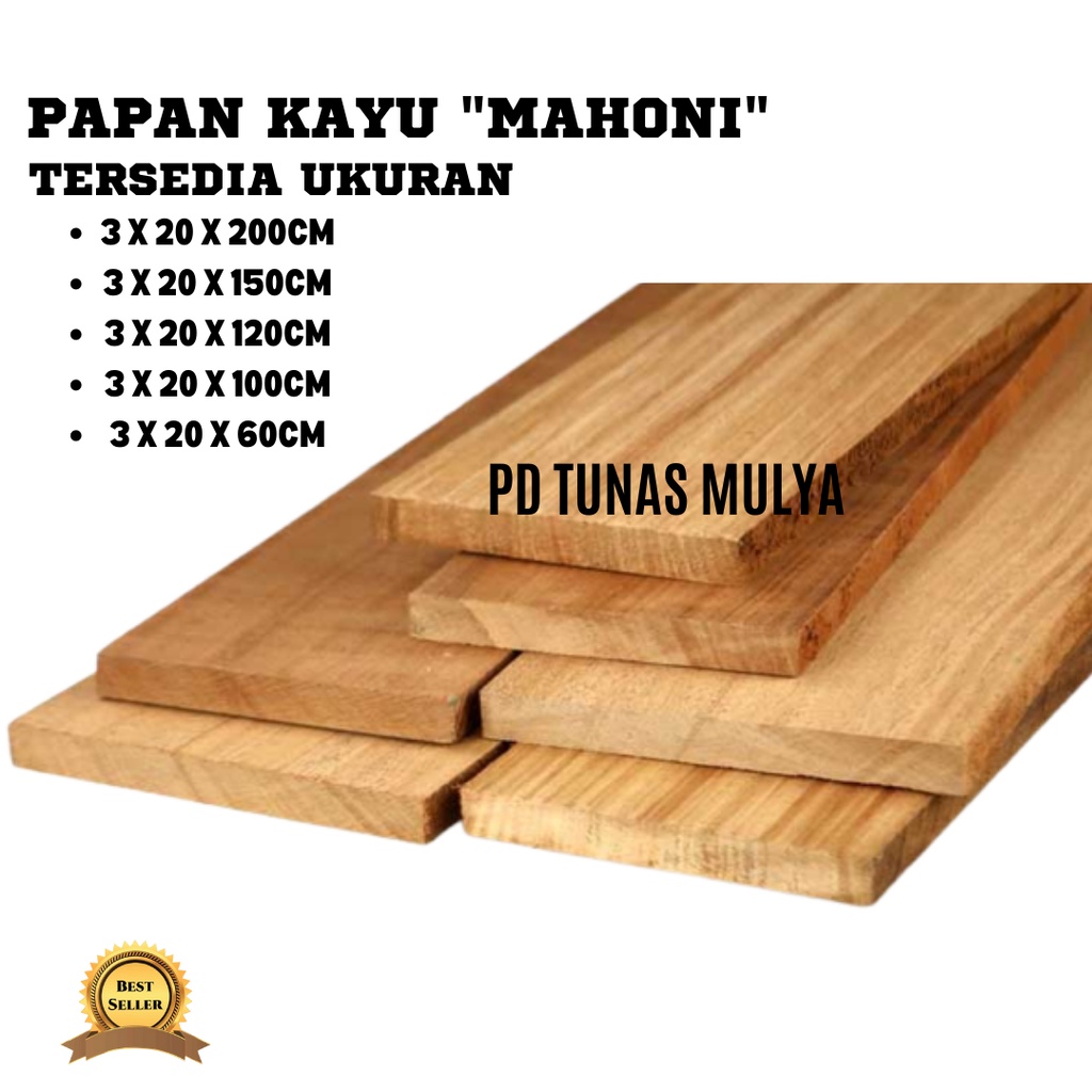 Jual Papan Kayu Dinding Ambalan Murah Mahoni Mahogany Tebal 3cm Lebar ...