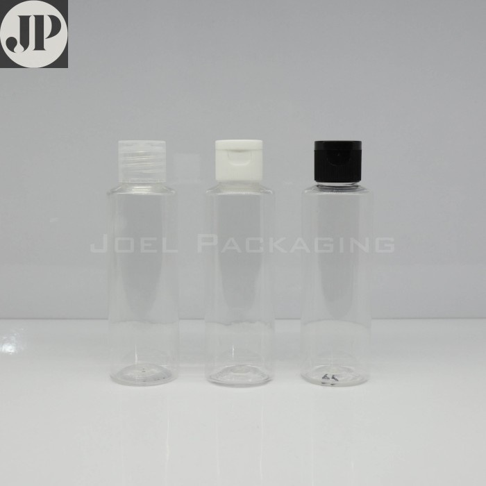 Jual BOTOL RF 100ML FLIPTOP BENING PUTIH HITAM 100 ML PET CLEAR - Tutup ...