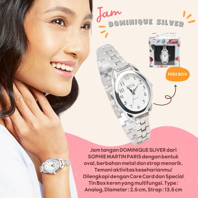 Jual jam tangan Dominique silver | Shopee Indonesia