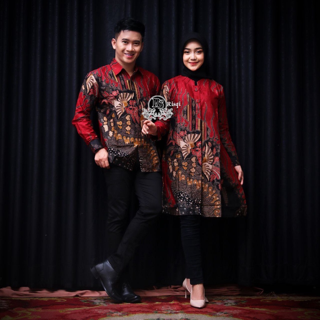 Jual Batik Sarimbit Kembaran Pria Wanita Baju Couple Batik-Couple- Hem ...