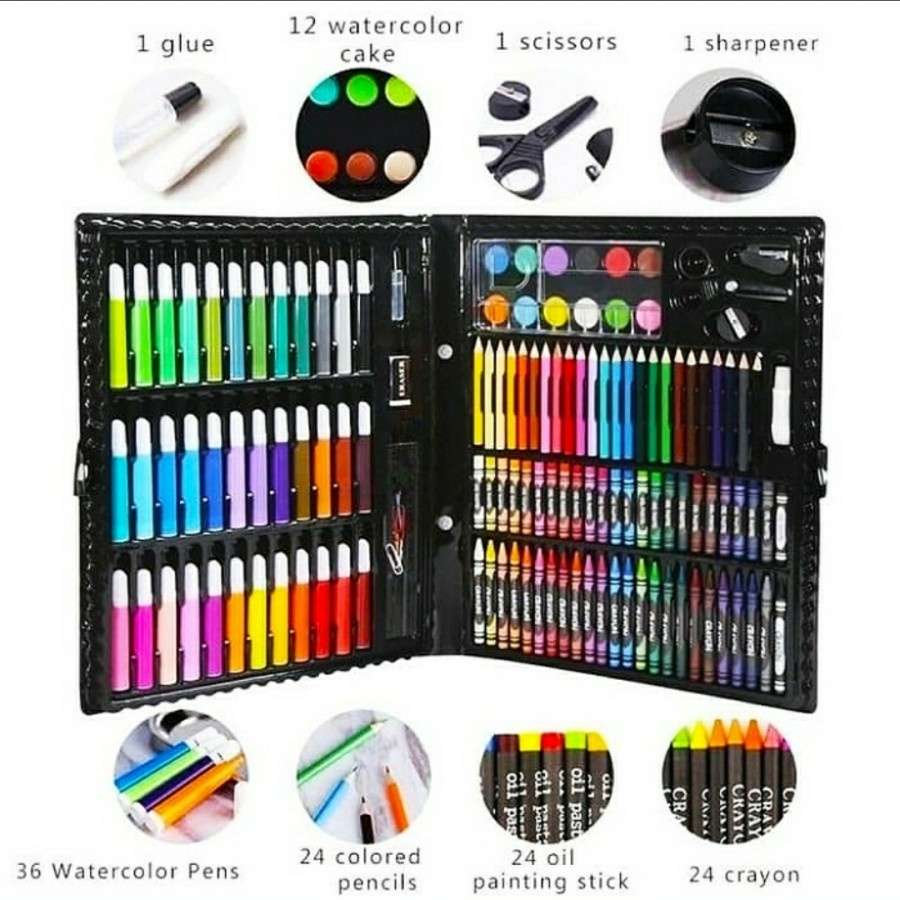 Jual HN ~ CRAYON MEWARNAI SET 150 WARNA // PENSIL WARNA KRAYON ISI 50 ...
