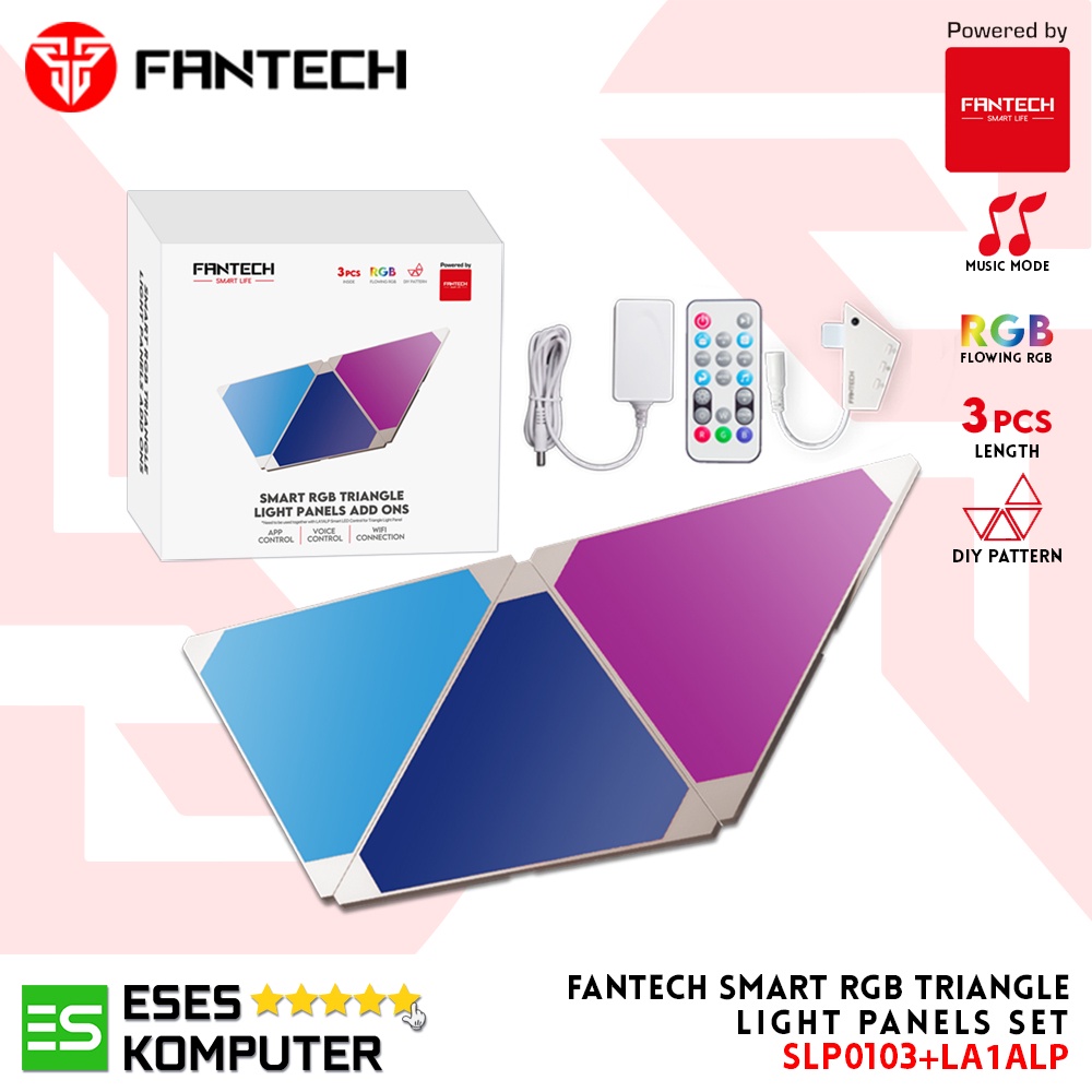 Jual Fantech RGB Triangle Light Panels Set + LED Controller SLP0103 ...