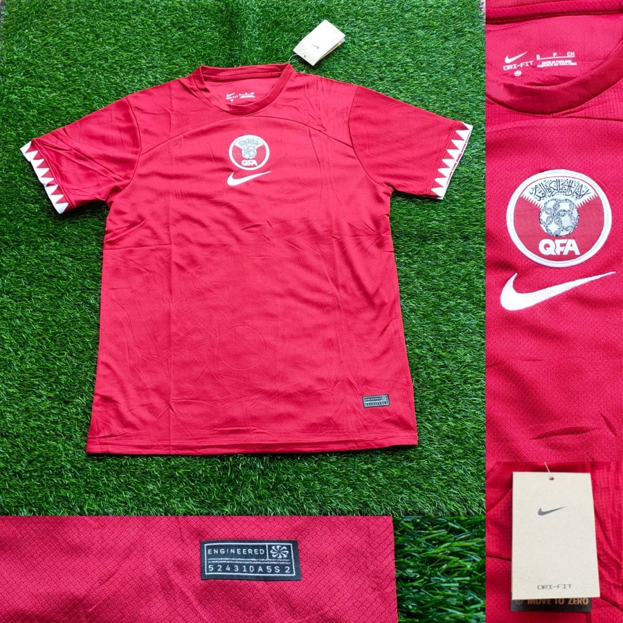 Jual JERSEY BOLA QATAR HOME OFFICIAL PIALA DUNIA 2022 | Shopee Indonesia