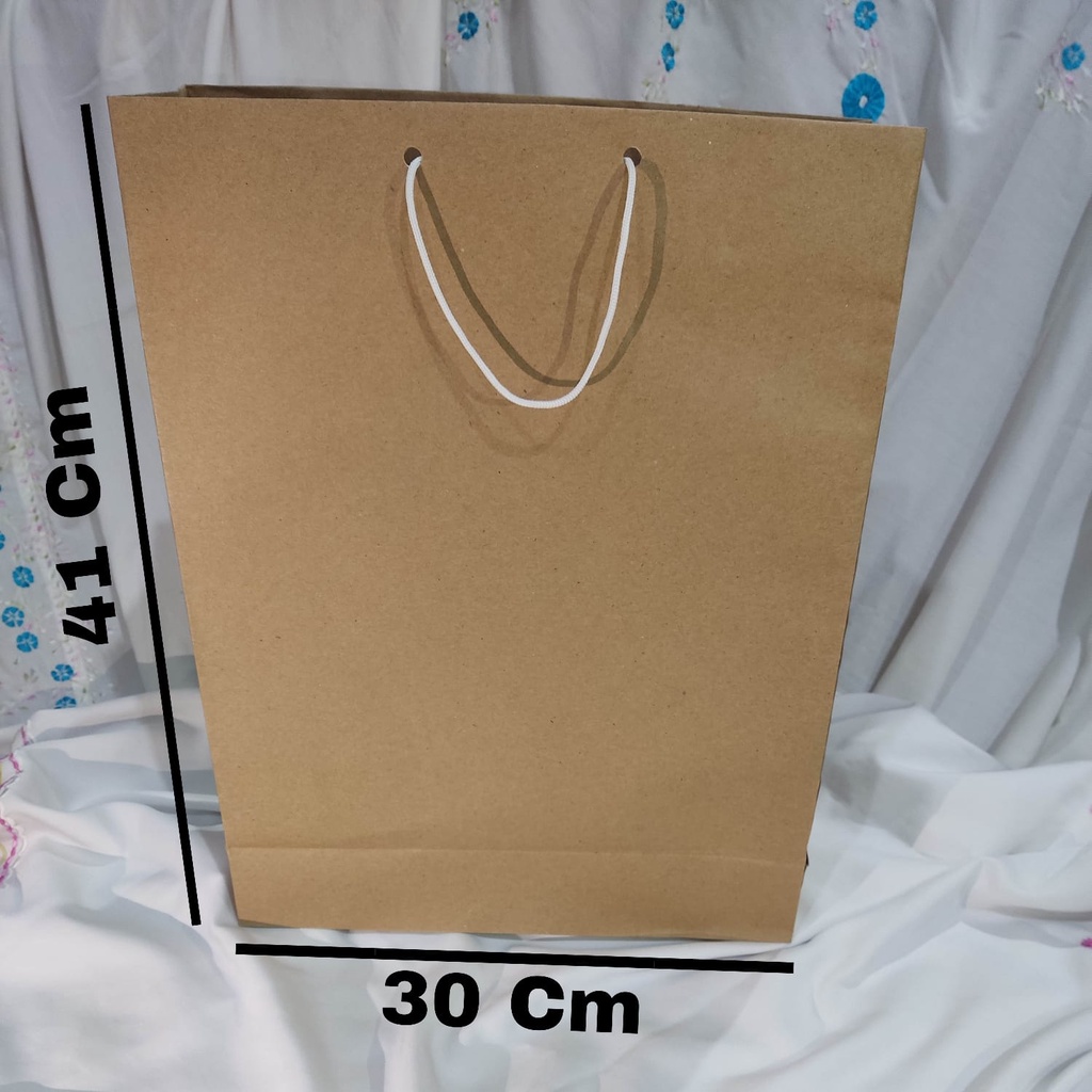 Jual Paper Bag Besar Motif Polos 41x30x10cm | Shopee Indonesia