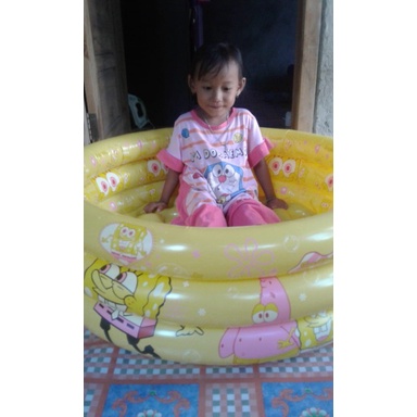 Jual Kolam renang anak bulat 90 cm alas gelembung motif Spongebob ...