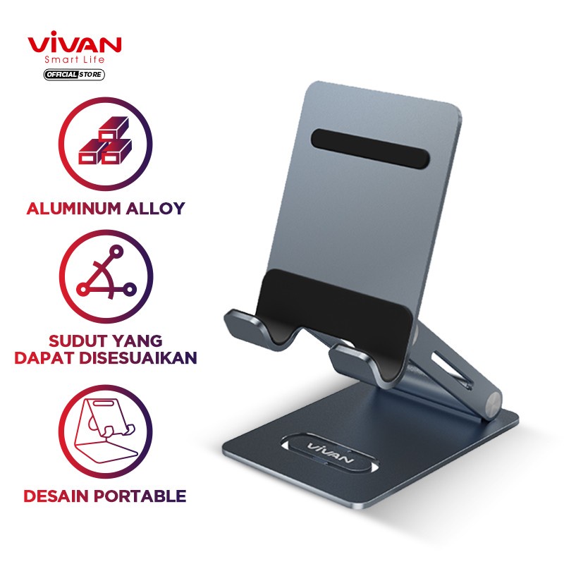 Jual VIVAN Universal Stand Holder Smartphone Tablet Rotatable 270° VH03 ...