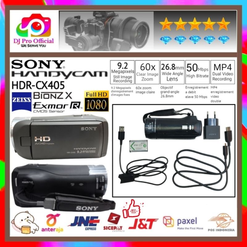 Jual Sony HDR-CX405 HandyCam HDR CX 405 Camcorder Full HD Handy Cam Zeiss Full HD 1920x1080 ...