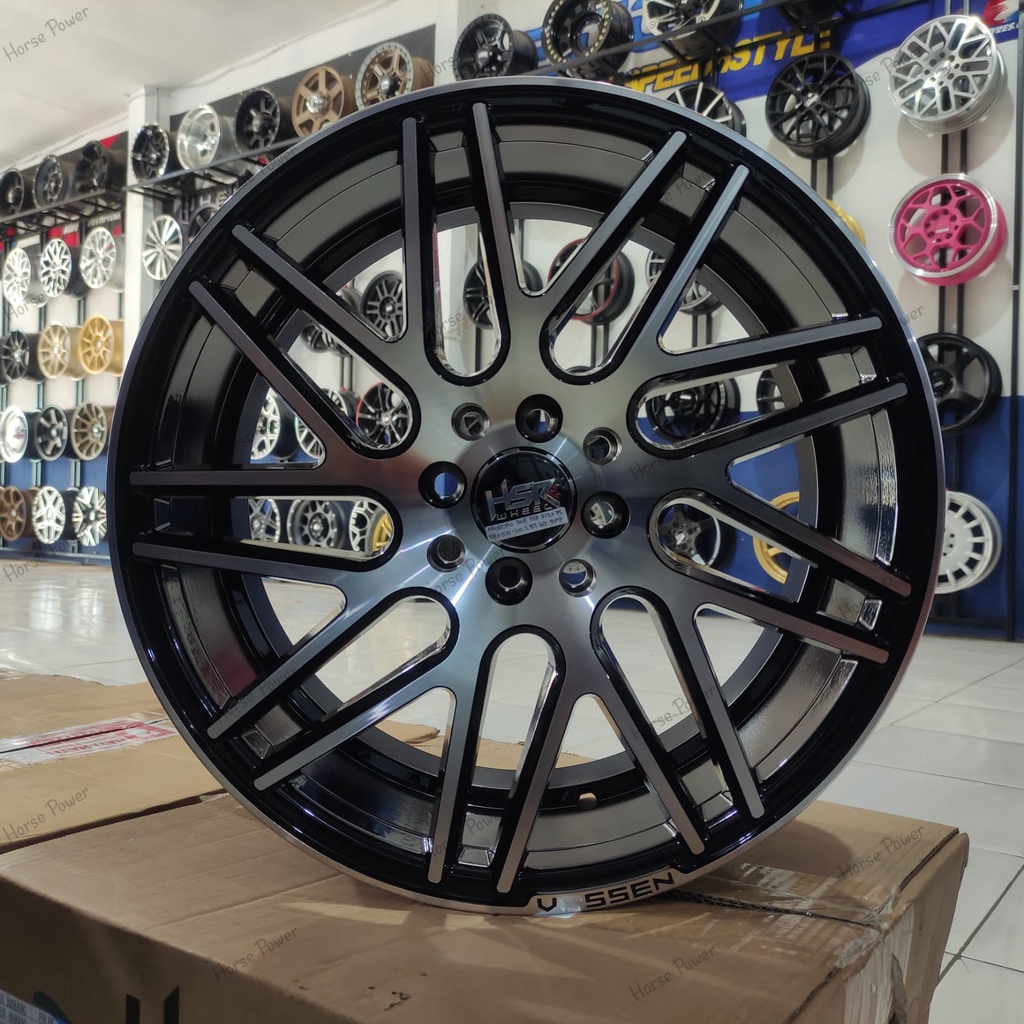Jual Velg Mobil HSR ARUKORU R17 H8 Double Pcd Hitam Polish | Shopee ...
