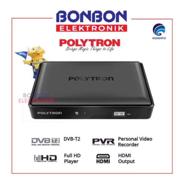 Jual Polytron Set Top Box PDV-620T2 DVB T2 TV Receiver STB Siaran ...