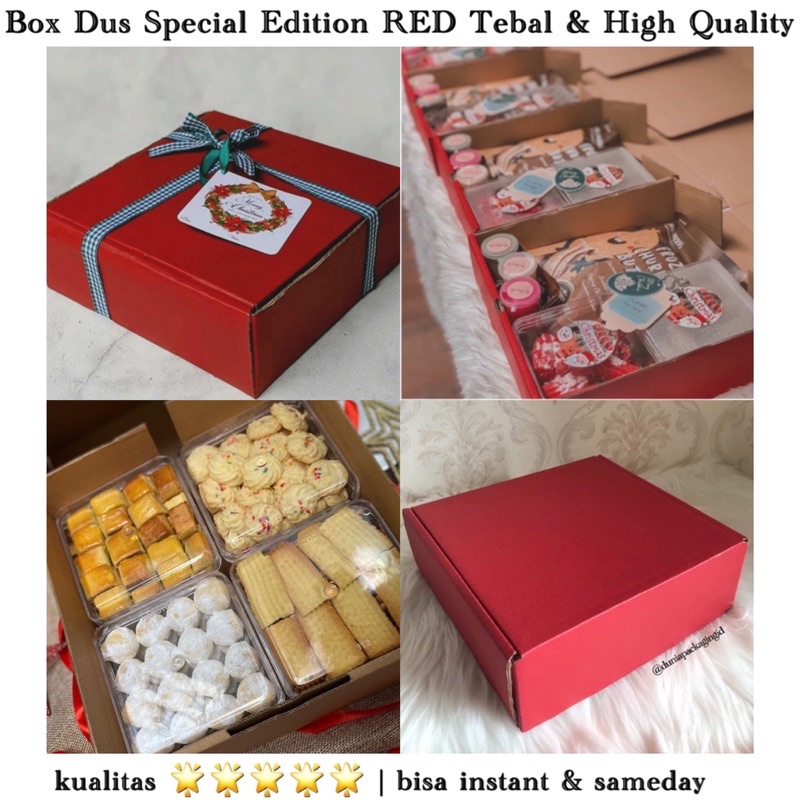Jual Kotak Dus Merah 25x25 / 22x22 / 20x20 / 30x30 Special RED Edition ...