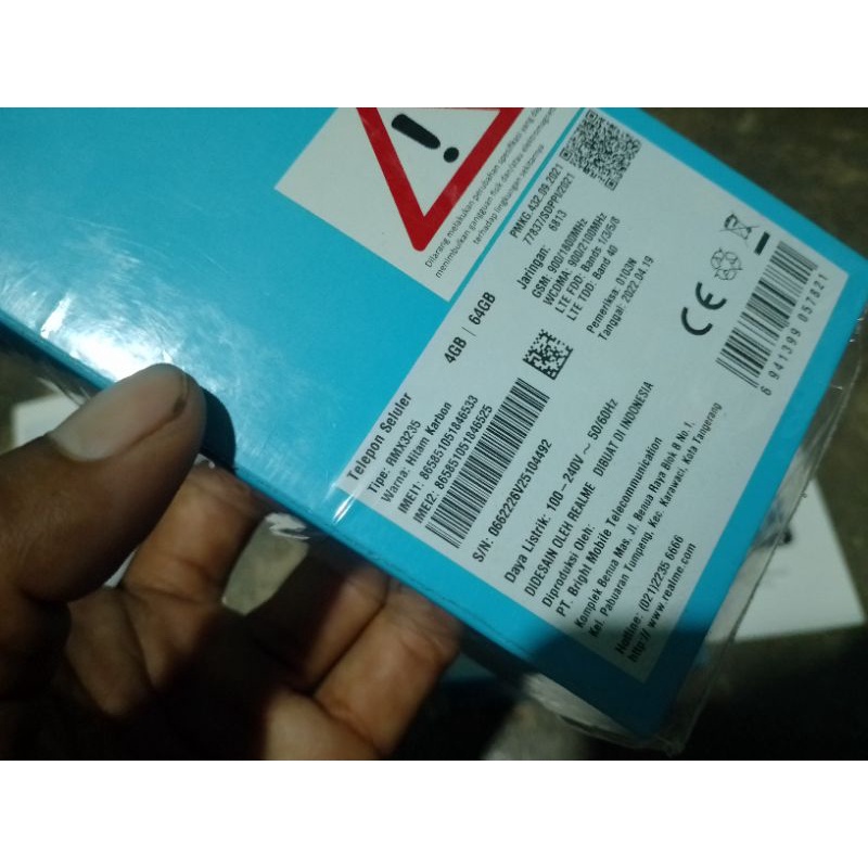 Jual dus box / kotak hp realme Narzo 50i ORI bawaan pabrik | Shopee ...
