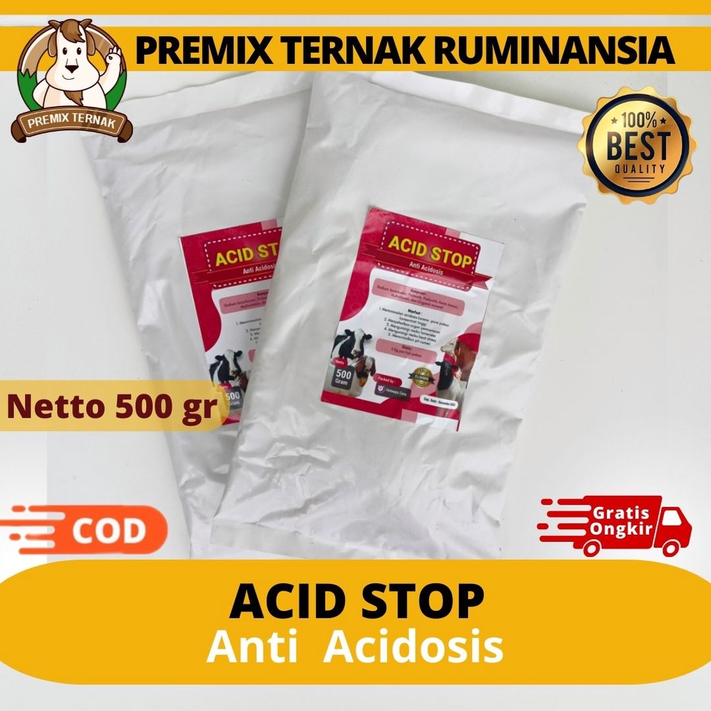 Jual ACID STOP OBAT ACIDOSIS 500 gr - Obat asidosis Sapi - Obat untuk ...
