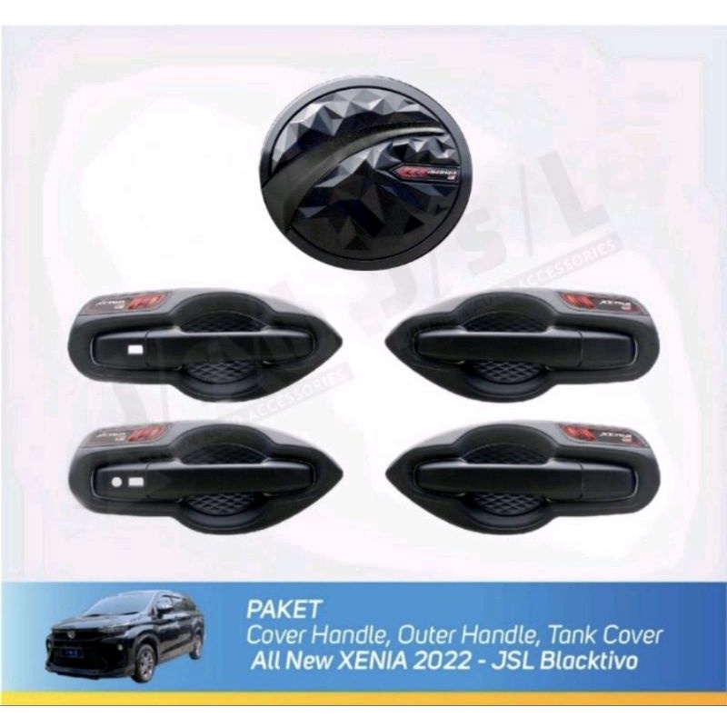 Jual XENIA 22 2022 Paket Outer + Handle Pintu + Tutup Bensin Hitam Doff Blacktivo JSL | Shopee ...