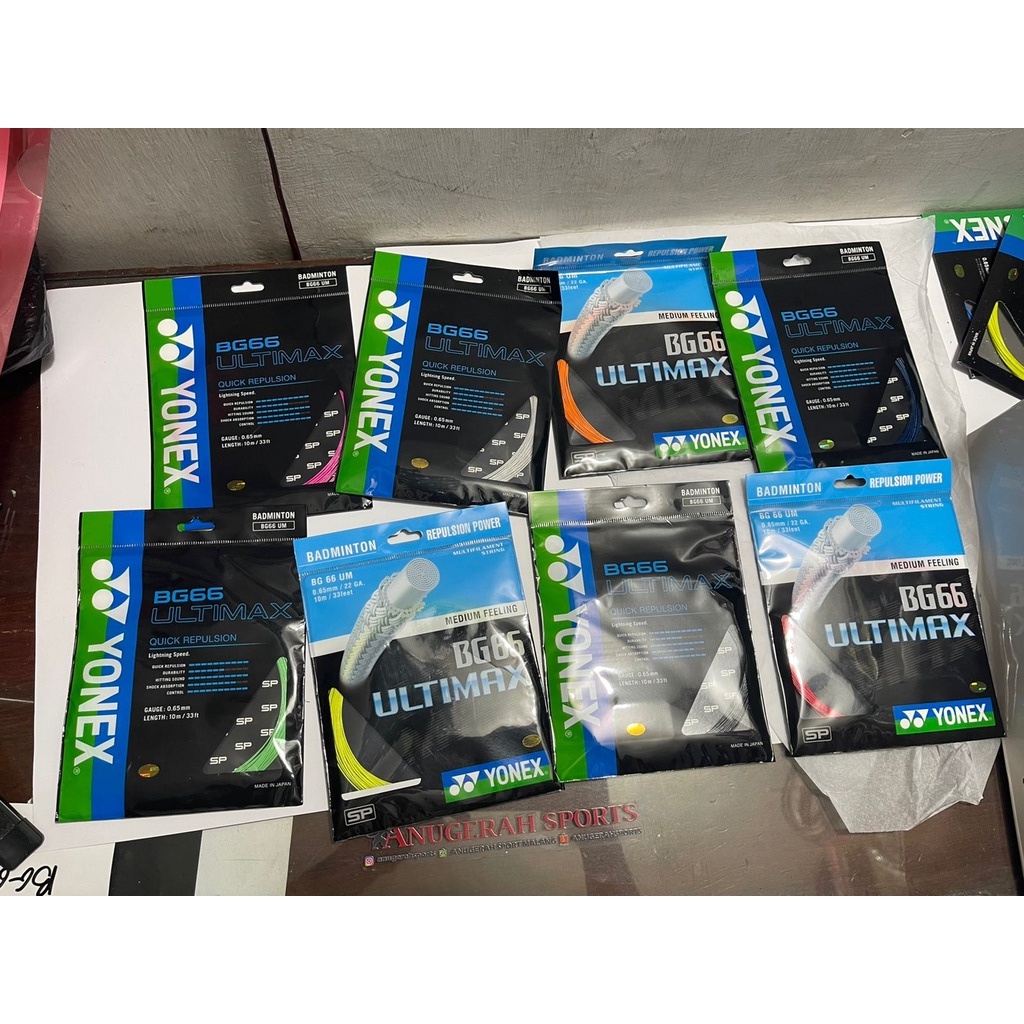 Jual Senar Raket Badminton YONEX BG 66 ULTIMAX ORIGINAL Made in Japan ...