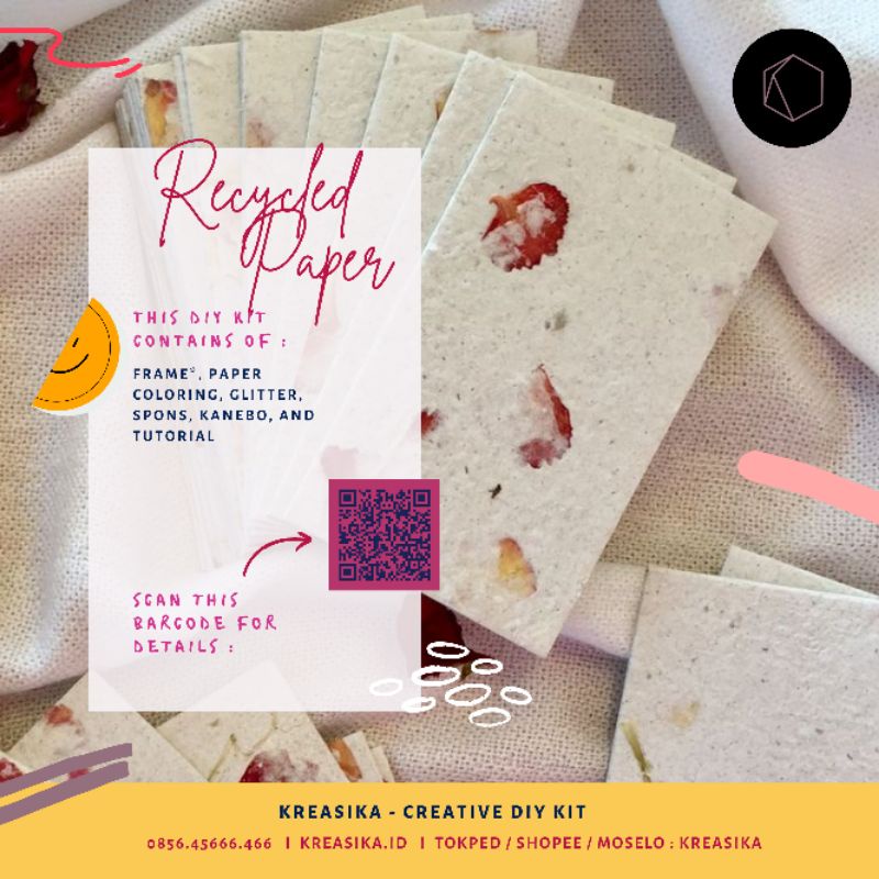 Jual DIY KIT RECYCLED PAPER KERTAS DAUR ULANG KADO ULTAH UNIK KREASIKA ...