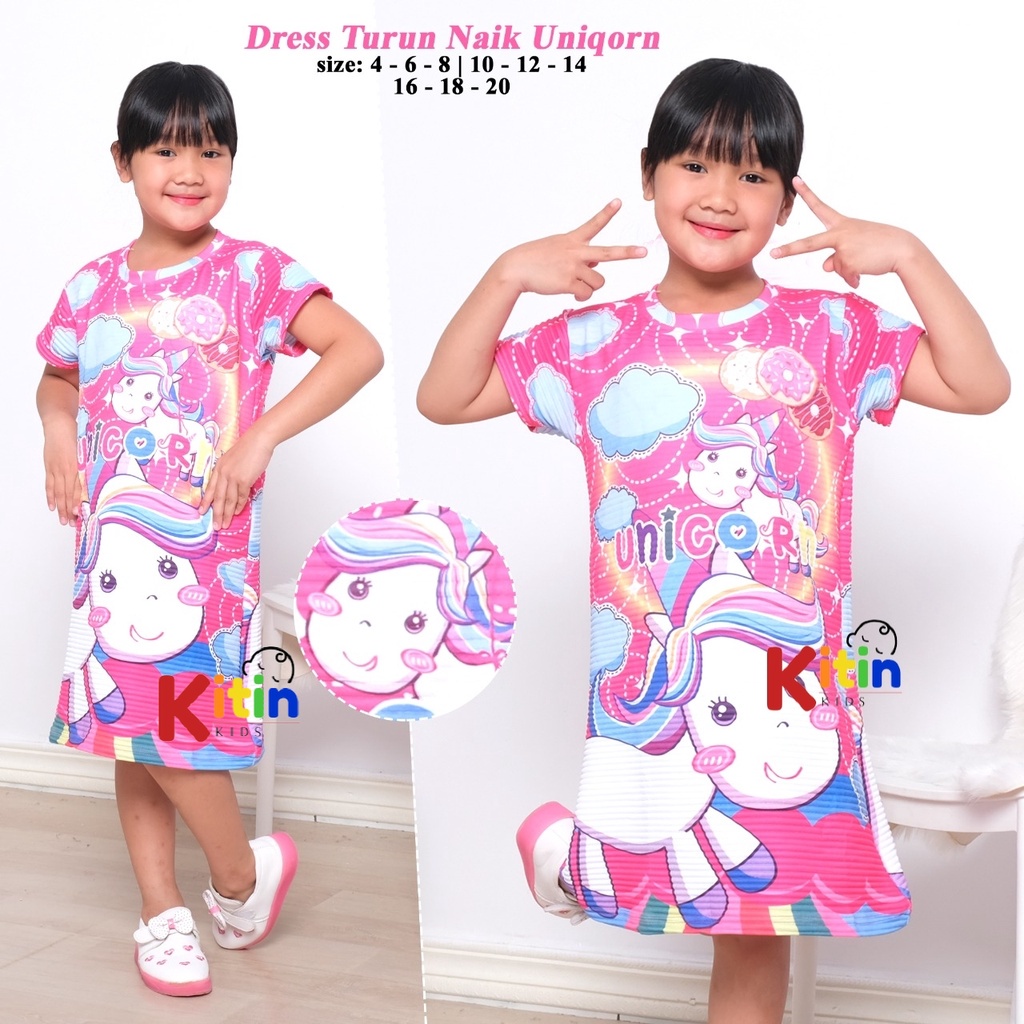 Jual KITIN - DRESS VIRAL NAIK TURUN DASTER ANAK UKURAN 4-11 TAHUN MOTIF ...