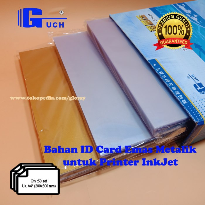 Jual Rfid Pvc Bahan Id Card Emas / Gold 50 Set (Guch) | Shopee Indonesia