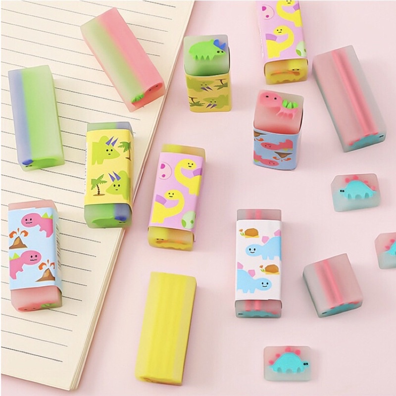 Jual PENGHAPUS PENSIL MOTIF CARTOON LITTLE DINOSAUR ERASER LEARNING ...