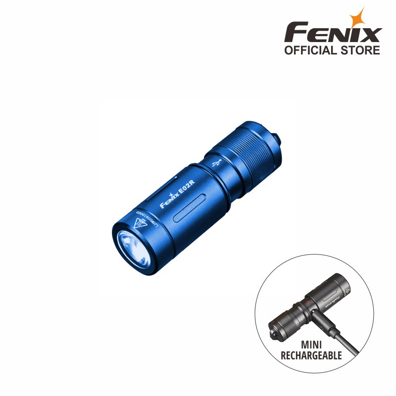 Jual Fenix E02R Senter Mini Rechargeable Flashlight LED Blue | Shopee Indonesia