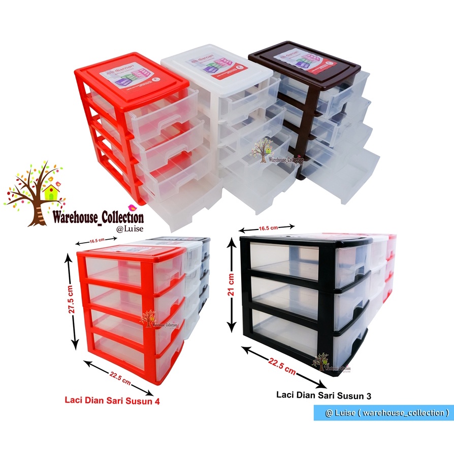 Jual Laci Mini- M Container Susun 3 dan 4 transparant / Rak Container ...